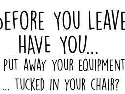 Before You Leave Checklist | Teaching Resources