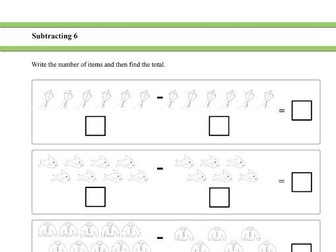 Subtractions for Year 1 Students - 5 to 6 years old | Teaching Resources