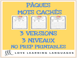 Pâques mots cachés - French word search for Easter | Teaching Resources