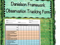Danielson Evaluation Framework Tracking Form | Teaching Resources