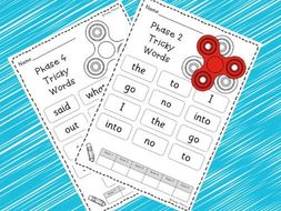 Phonics Tricky Word Fidget Spinner Games | Teaching Resources