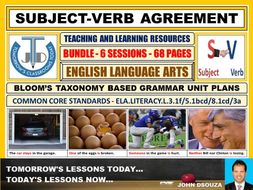 SUBJECT-VERB AGREEMENT: TEACHING RESOURCES - BUNDLE | Teaching Resources