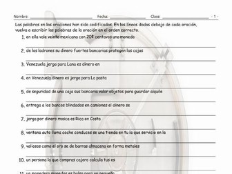 Money and Banking Spanish 4 Worksheet-2 Game-1 Exam Bundle | Teaching ...