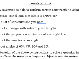 Constructions GCSE (9-1) | Teaching Resources