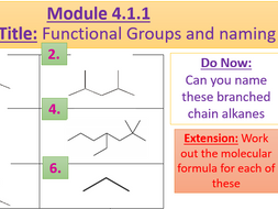 A Level Chemistry OCR A- 4.1.1 Lesson 3- Different Functional Groups ...