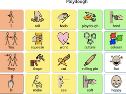 Playdough communication board | Teaching Resources