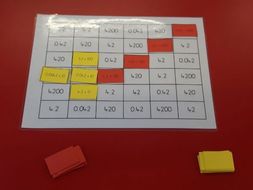 Multiply and Divide 10, 100, 1000 4-in-a-row game | Teaching Resources