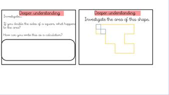 Area- Find the area of rectilinear shapes by counting squares ...