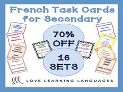 GCSE FRENCH: French Task Cards Bundle | Teaching Resources