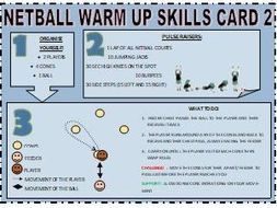 Netball Warm Up Skill Cards | Teaching Resources