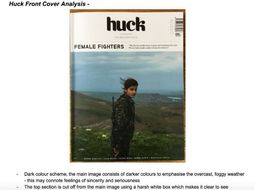 Huck Magazine Analysis - Front Cover | Teaching Resources