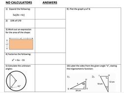 Higher GCSE Maths Revision Sheets | Teaching Resources