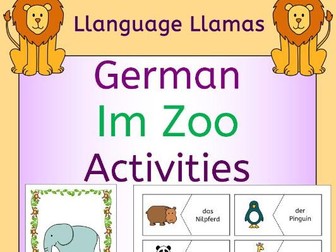 German Zoo Animals Im Zoo Bundle - Activities, Puzzles, Word Wall ...