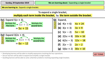 Expanding and factorising COLLECTION (Bundle) | Teaching Resources