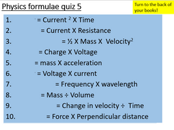 Physics GCSE (9-1 AQA) equations, units, and prefixes | Teaching Resources