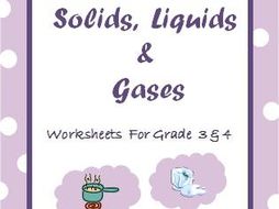 Solid , Liquid and Gas - The States of Matter - Worksheets for Grade 3 ...
