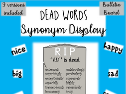 DEAD WORDS - synonym poster set | Teaching Resources