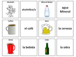 Drinks: Spanish Vocabulary Card Sort | Teaching Resources