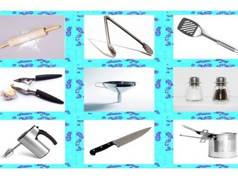 Kitchen Cookware and Utensils 6 Spanish Photo Game Bundle | Teaching ...