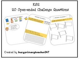 20 open-ended Math challenge questions suitable for KS2 | Teaching ...
