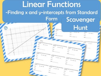 X and Y-Intercepts of Linear Functions Bundle | Teaching Resources