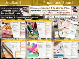 AQA GCSE DT -4- Paper and Board | Teaching Resources