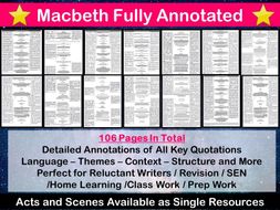 Macbeth Fully Annotated | Teaching Resources