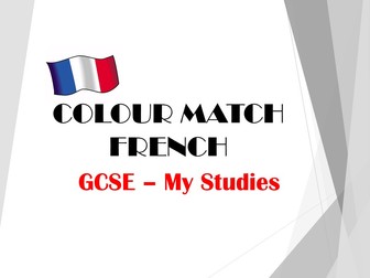 GCSE FRENCH colour match bundle | Teaching Resources