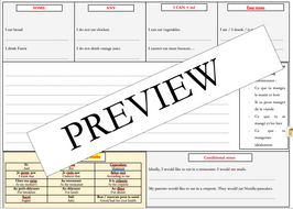 French - KS3 - writing - food (Allez 1 unit 4) | Teaching Resources