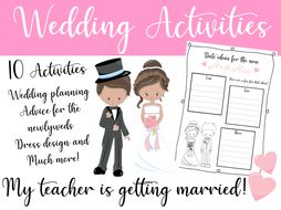 Wedding Activities - My Teacher is Getting Married! | Teaching Resources
