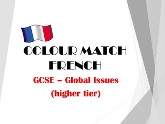 GCSE FRENCH colour match bundle | Teaching Resources