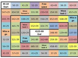 Near addition and subtraction mental maths board game. | Teaching Resources