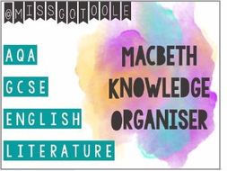 Macbeth Knowledge Organiser/ Revision Mat (AQA) | Teaching Resources