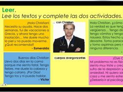 KS3/4 Spanish - 2x lessons ¿Qué te duele? / What hurts? (Parts of the ...