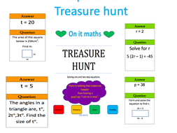 Solving one and two step equations - Treasure Hunt/Loop Cards ...