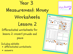 2. Measurement - Money: convert pounds and pence worksheets (Y3 ...