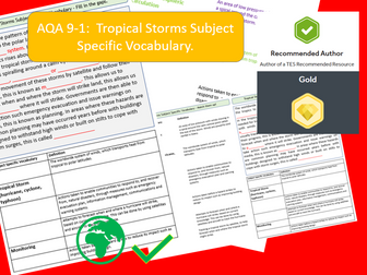 The Challenge of Natural Hazards Hurricanes New AQA GCSE 9-1. Bundle ...