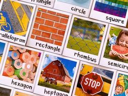 2D Shape Posters with Real Life Photos | Teaching Resources