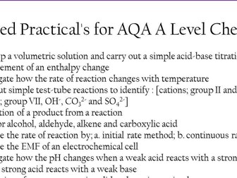 AQA A Level Chemistry Required Practical 6 - Testing for organic ...