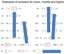 YEAR 6 KS2 BALANCING EQUATIONS LOW, MID AND HIGHER SHEETS. WORD & PDF ...