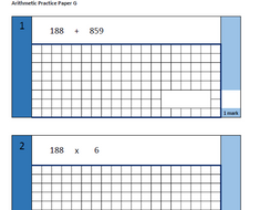 KS2 Arithmetic Practice Papers x 26 | Teaching Resources