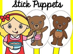 Goldilocks and the Three Bears Stick Puppets | Teaching Resources