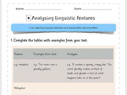 Analysing Linguistic Features of a Text KS2 | Teaching Resources