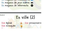 En ville - liste de vocabulaire by nadiounette - Teaching Resources - Tes