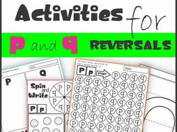 p and q Reversal Worksheets and Activities | Teaching Resources
