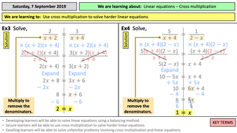 Solving equations - cross multiplication by cparkinson3 | Teaching ...
