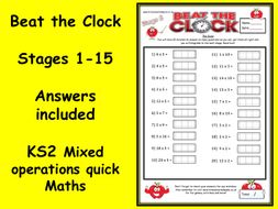 Beat the clock - Maths activity | Teaching Resources