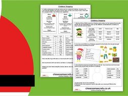 Christmas Year 4 Shopping Maths Activity | Teaching Resources