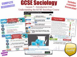 Understanding the GCSE Sociology Course - Introduction Unit L7/12 ...