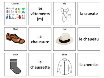 French Vocabulary Card Sorts | Teaching Resources